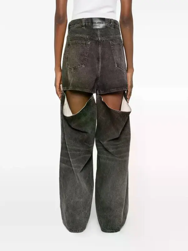 Attico High-waisted Wide-leg Jeans