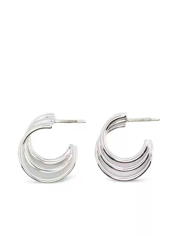 SHAUN LEANE Bound Hoop Earrings - Silver