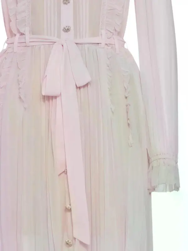 SELF-PORTRAIT Pleated Jewelled Dress