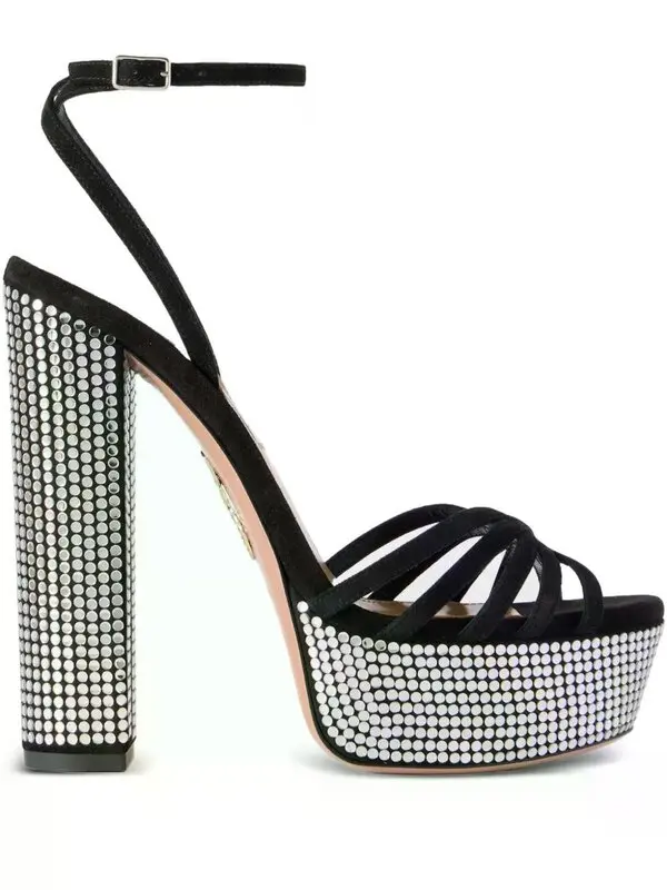 AQUAZZURA Platform Embellished Sandals