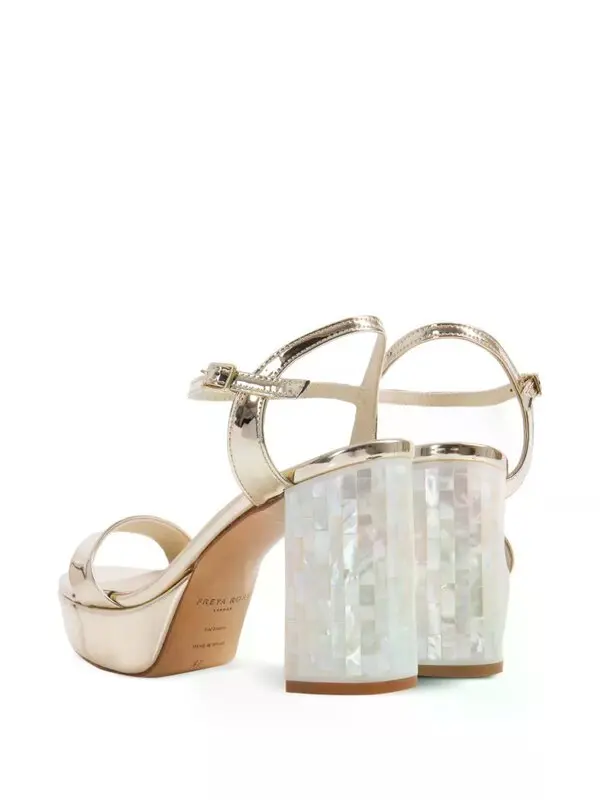 FREYA ROSE Gigi Block-heel Sandals - Gold