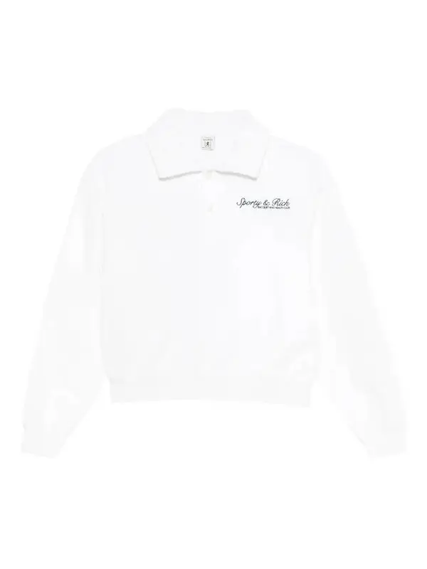 SPORTY & RICH Polo Sweatshirt - White