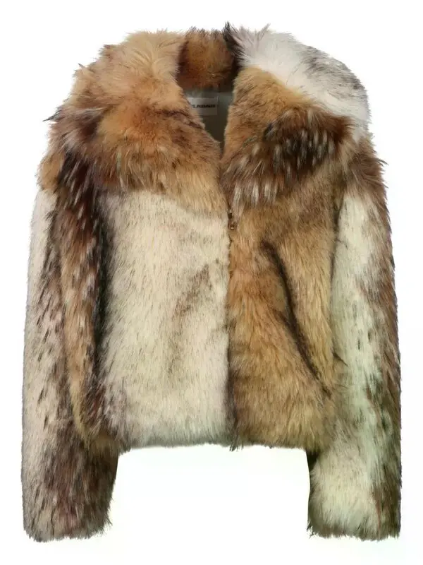 DES_PHEMMES Faux-fur Jacket - Neutrals