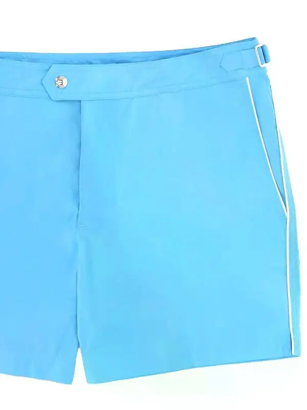 TOM FORD Piped-trim Swim Shorts - Blue