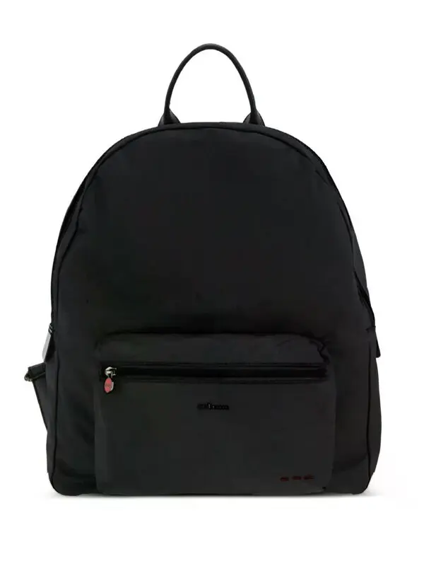 Kiton Zip Front-pocket Backpack - Black