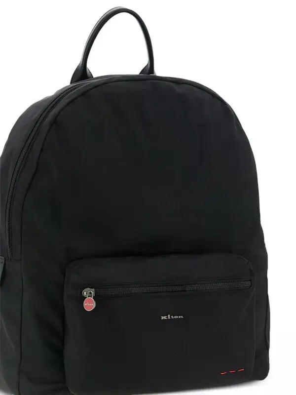 Kiton Zip Front-pocket Backpack - Black