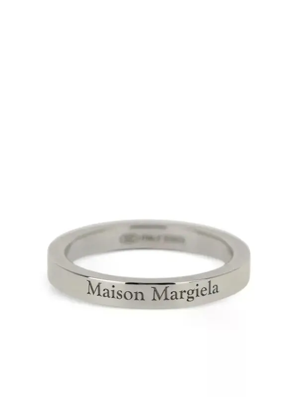 MAISON MARGIELA Engraved Logo Ring - Silver