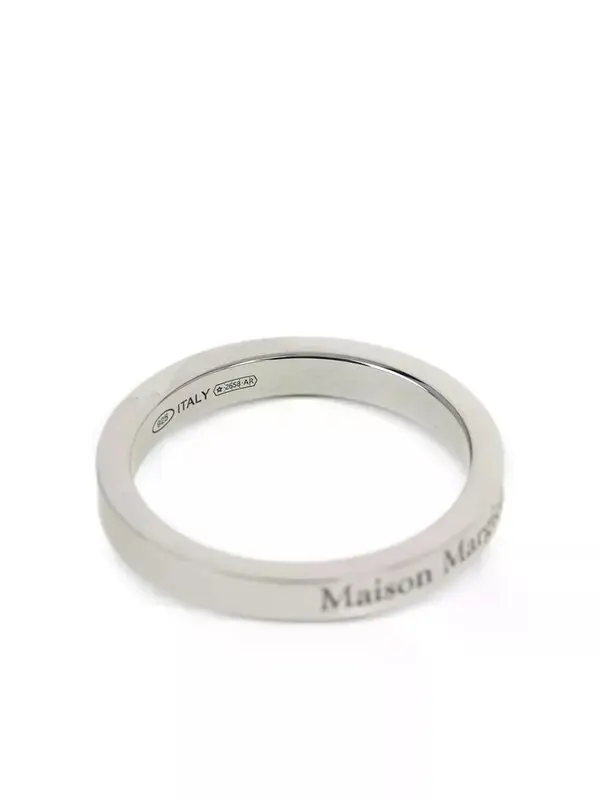 MAISON MARGIELA Engraved Logo Ring - Silver