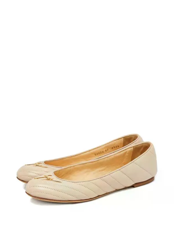 GIUSEPPE ZANOTTI Quilted Leather Ballet Flats