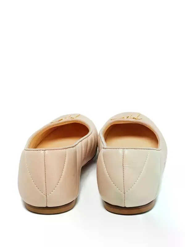 GIUSEPPE ZANOTTI Quilted Leather Ballet Flats