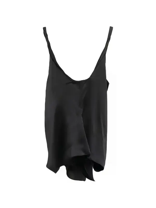 JW Anderson Knot-detail V-neck Tank Top - Black