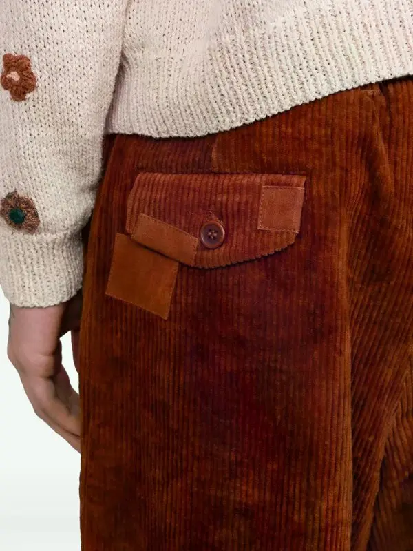 STORY MFG. Corduroy Patch Trousers - Brown