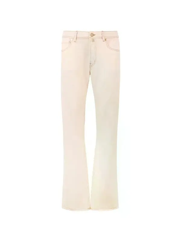 BILLIONAIRE Five-pocket Jeans With Embroidered Detail - Neutrals