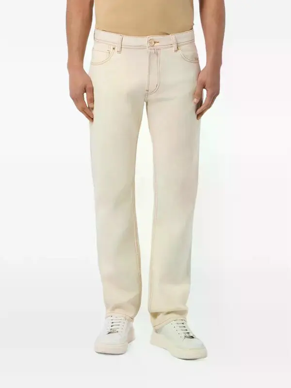 BILLIONAIRE Five-pocket Jeans With Embroidered Detail - Neutrals