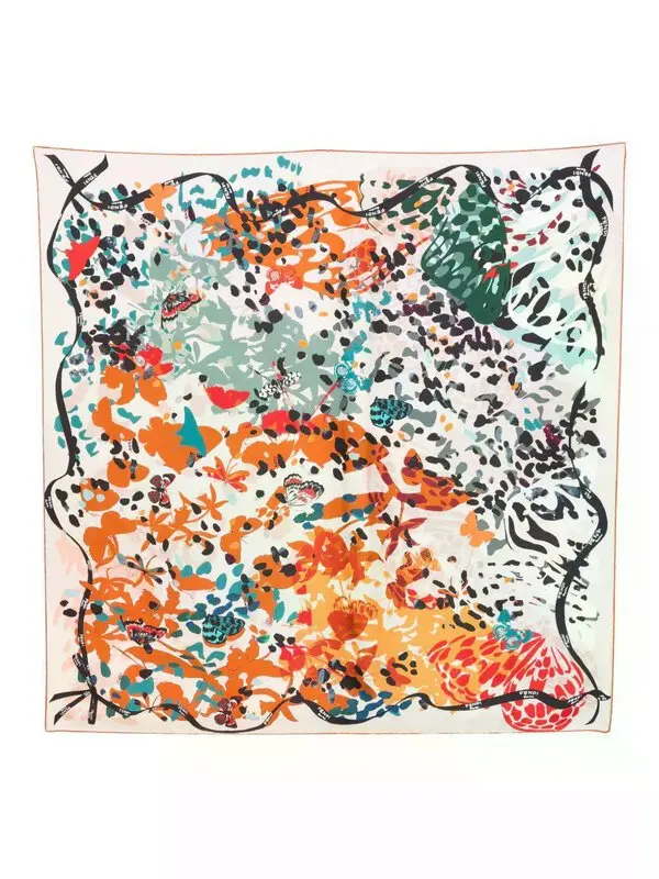 Fendi Butterflies-print Scarf - Neutrals