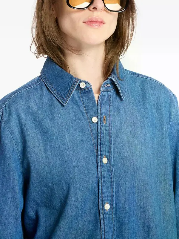 Calvin Klein Long-sleeve Denim Shirt - Blue