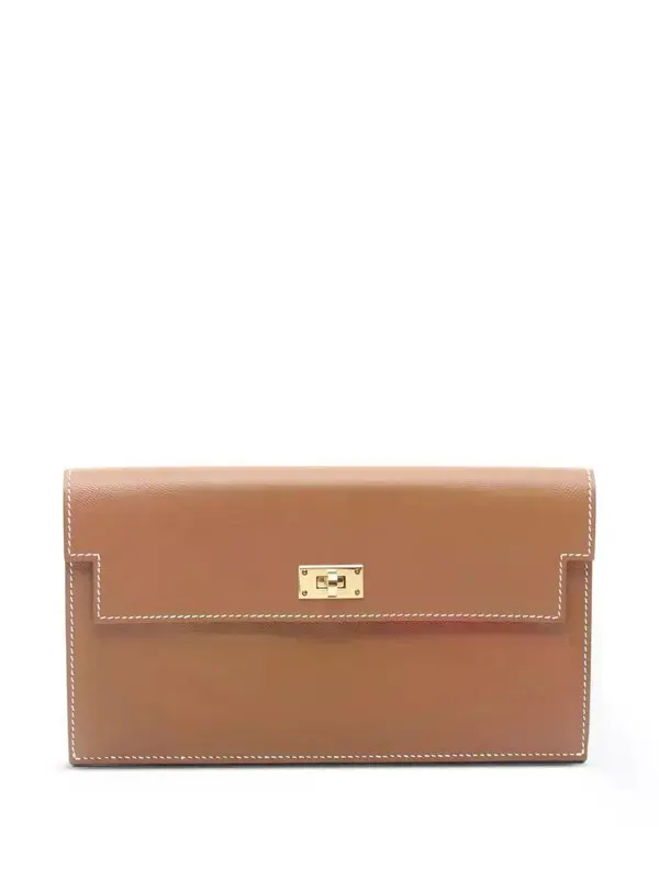 Hermès 2024 Kelly Pocket Bi-fold Leather Wallet - Brown