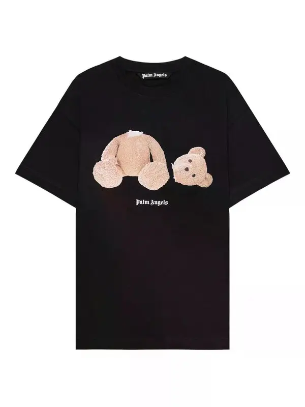 Palm Angels Broken Bear Graphic T-shirt - Black