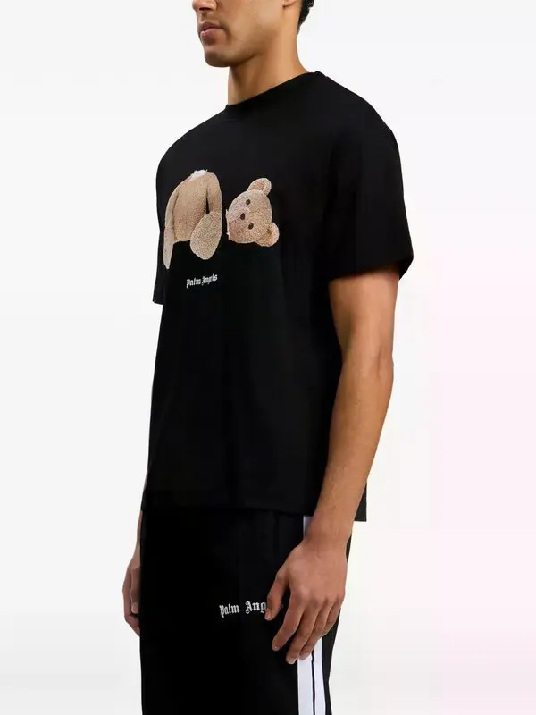 Palm Angels Broken Bear Graphic T-shirt - Black