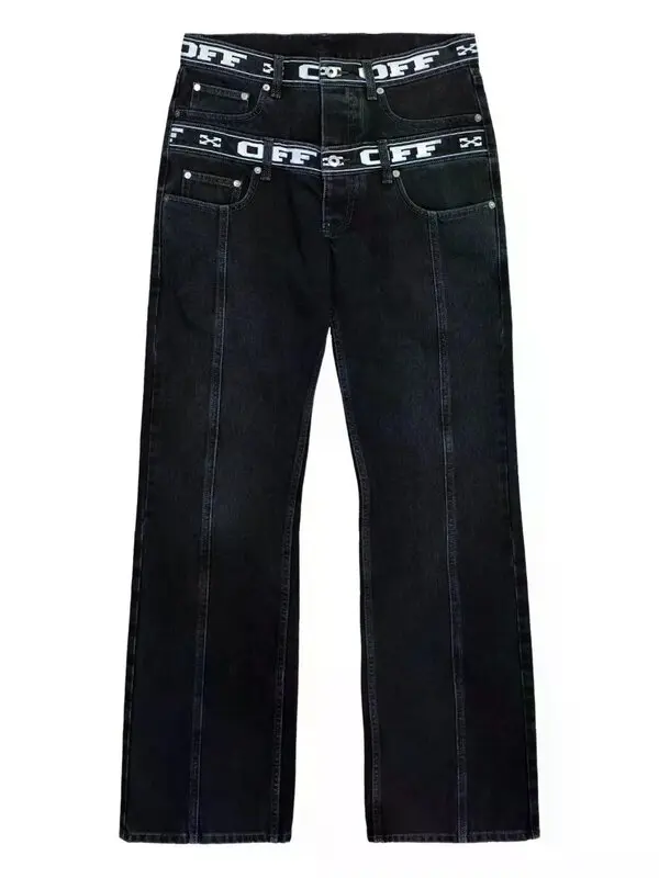 Off-White Logo Band Skate Jeans