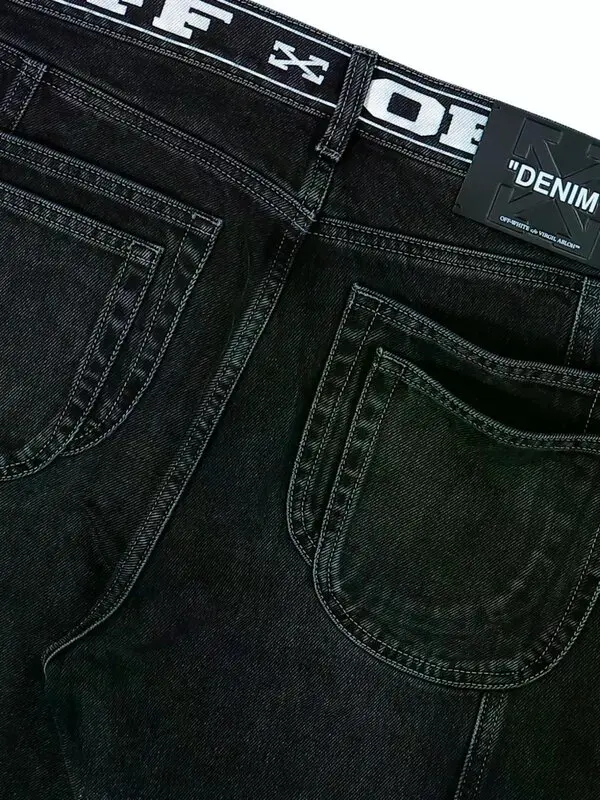 Off-White Logo Band Skate Jeans