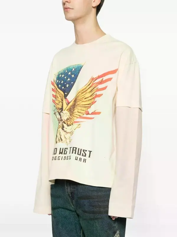 WHO DECIDES WAR BY EV BRAVADO Eagle Graphic Long-sleeve Sweatshirt