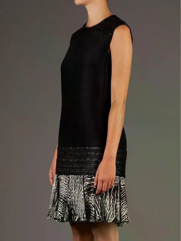 Giambattista Valli Sleeveless Drop Waist Dress - Black