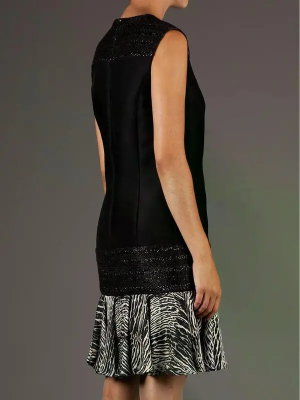 Giambattista Valli Sleeveless Drop Waist Dress - Black