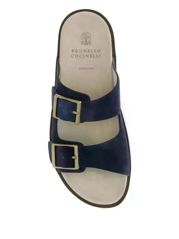 Brunello Cucinelli Buckled Strap Sandals - Blue