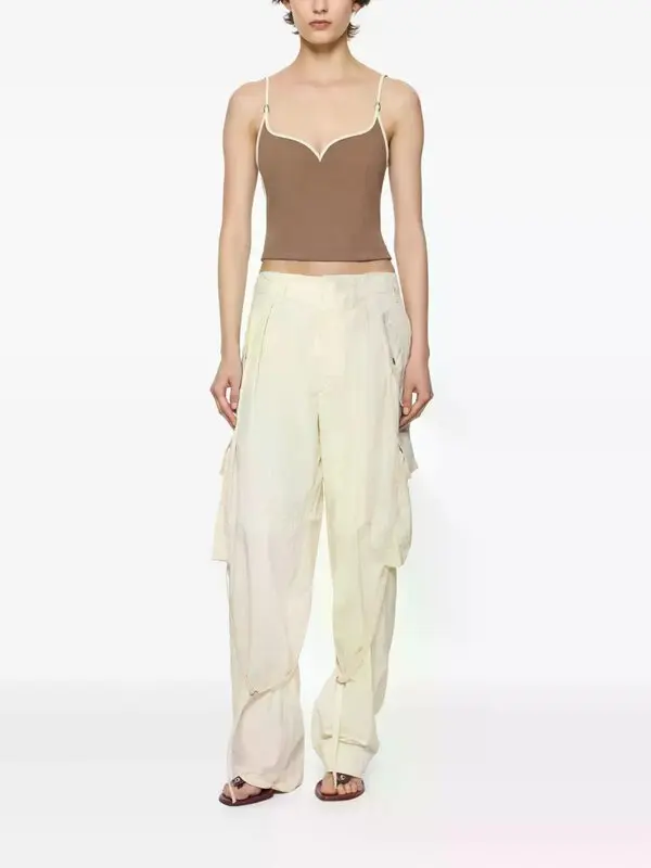 Paris Georgia Heart Trim-detail Top - Brown