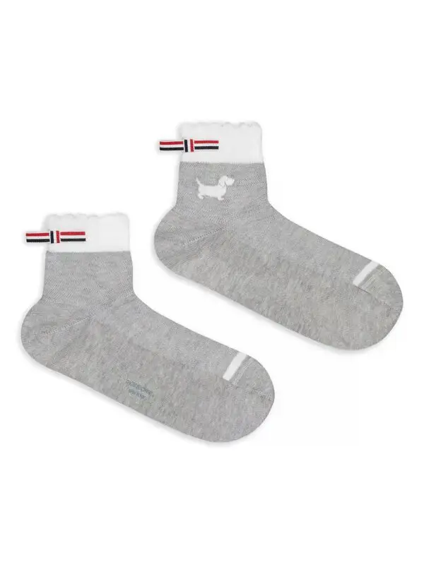 Thom Browne Hector Intarsia Socks - Grey