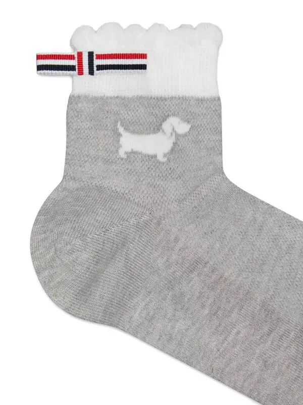 Thom Browne Hector Intarsia Socks - Grey