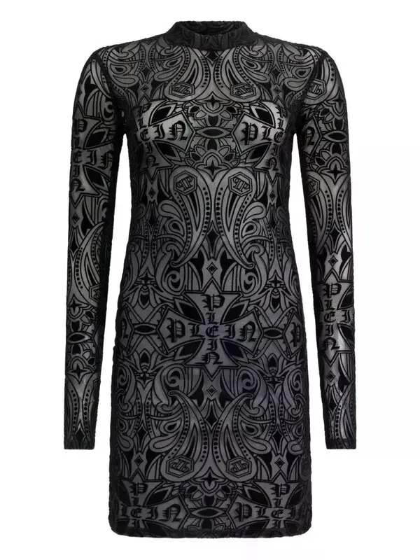 Philipp Plein Long-sleeve Mini Dress