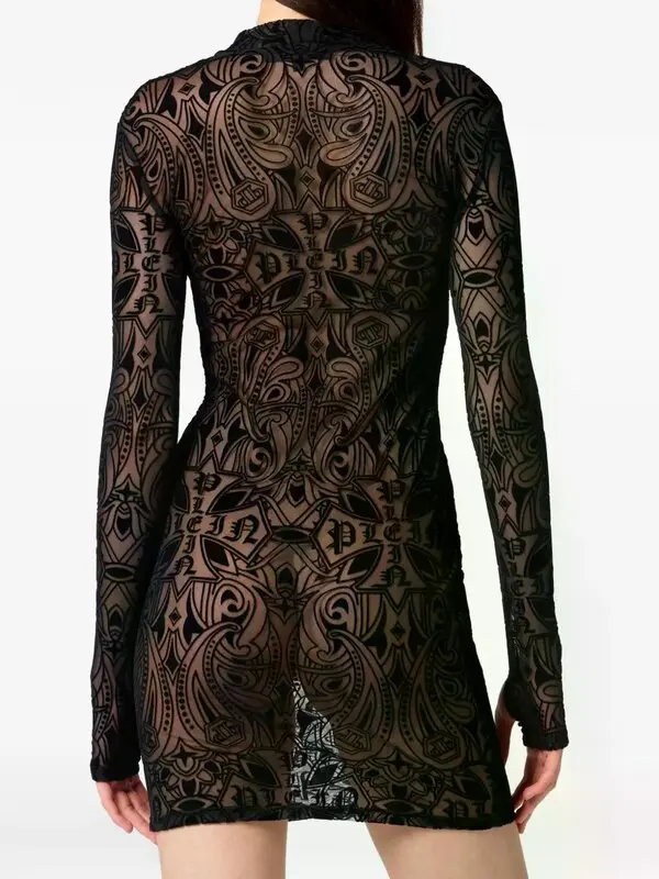 Philipp Plein Long-sleeve Mini Dress