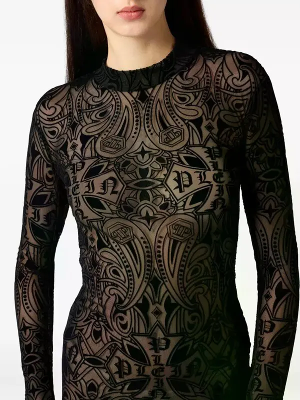Philipp Plein Long-sleeve Mini Dress
