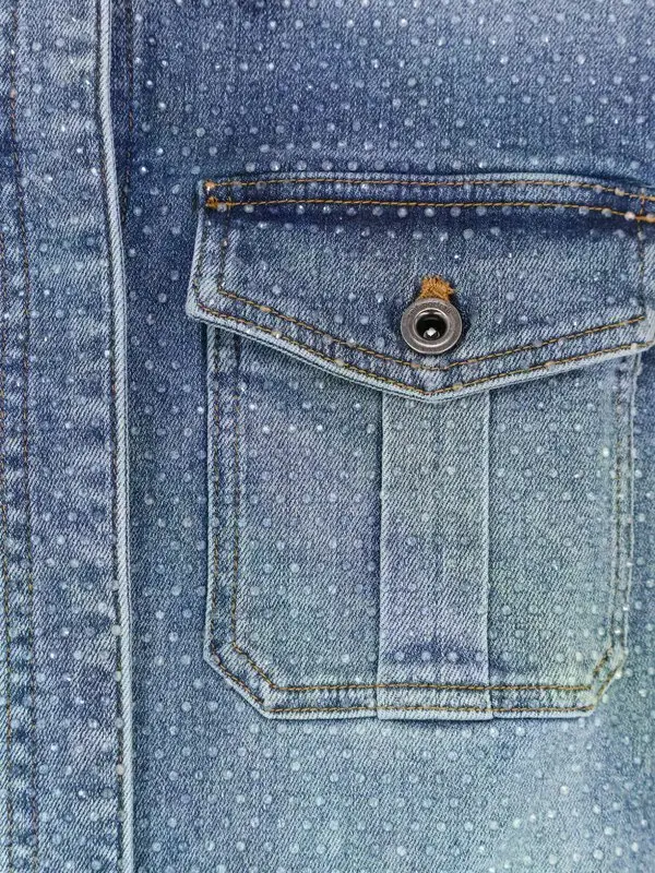 SELF-PORTRAIT Pocket Denim Playsuit