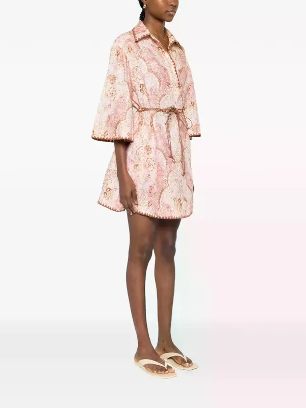 Zimmermann Daylight Floral Belted Mini Dress