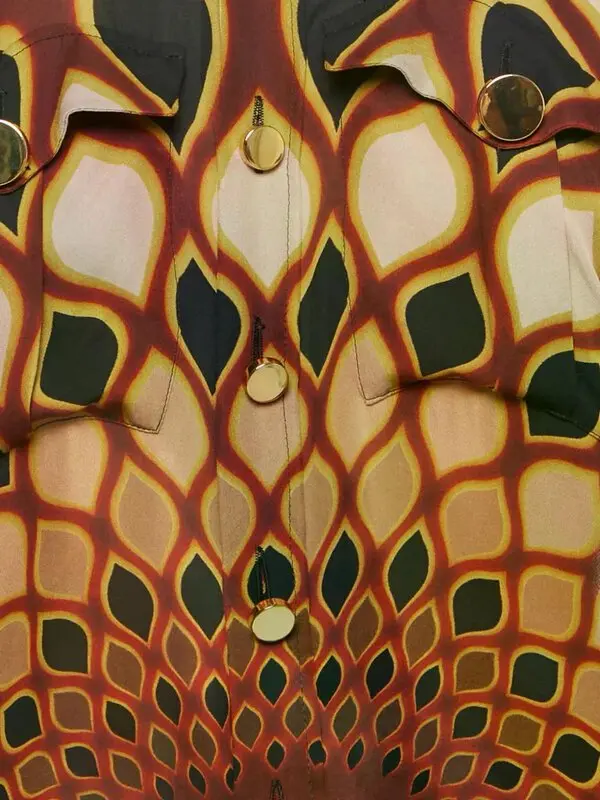 Givenchy Geometric-print Silk Blouse