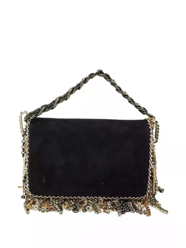 JIMMY CHOO Chain-embellished Suede Mini Bag