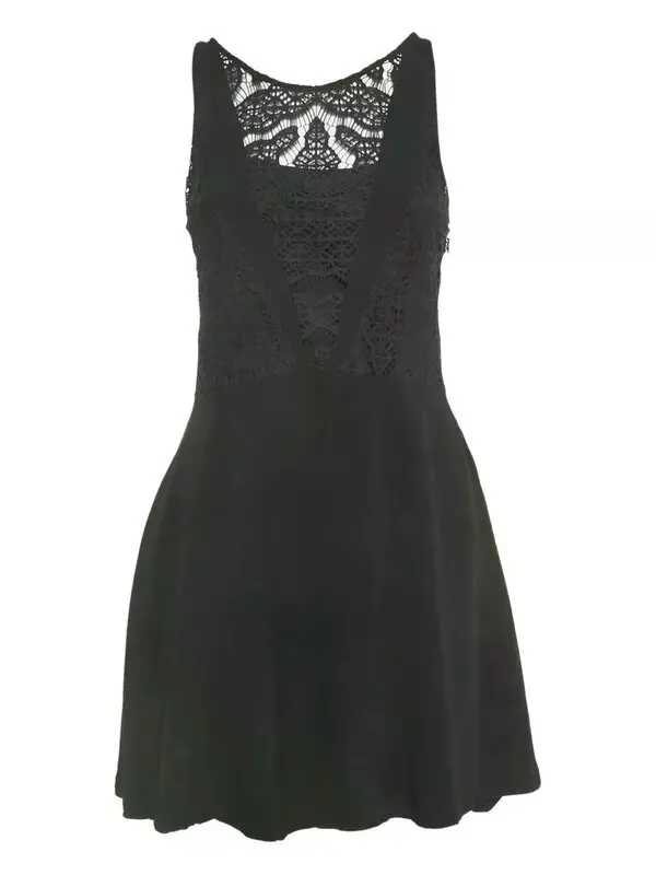 Sandro Sleeveless Lace-inserts Dress