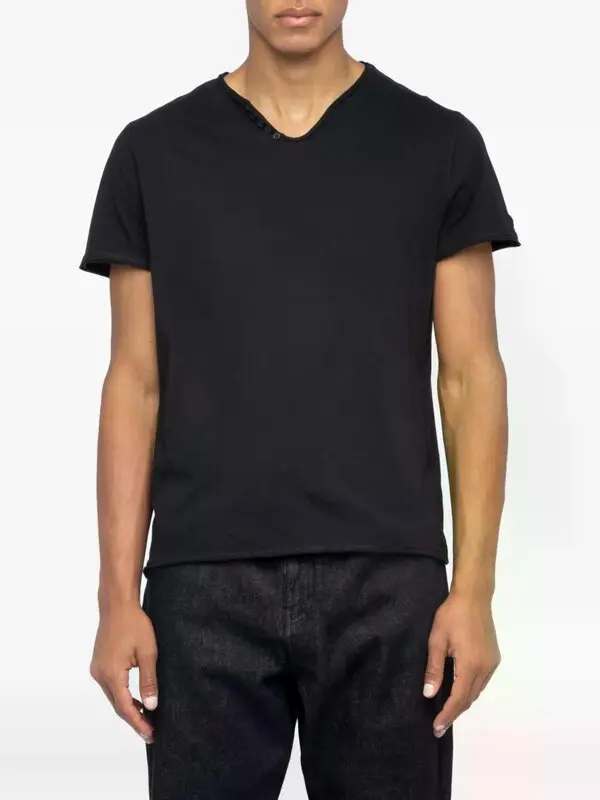 Zadig&Voltaire Monastir Henley T-shirt - Black