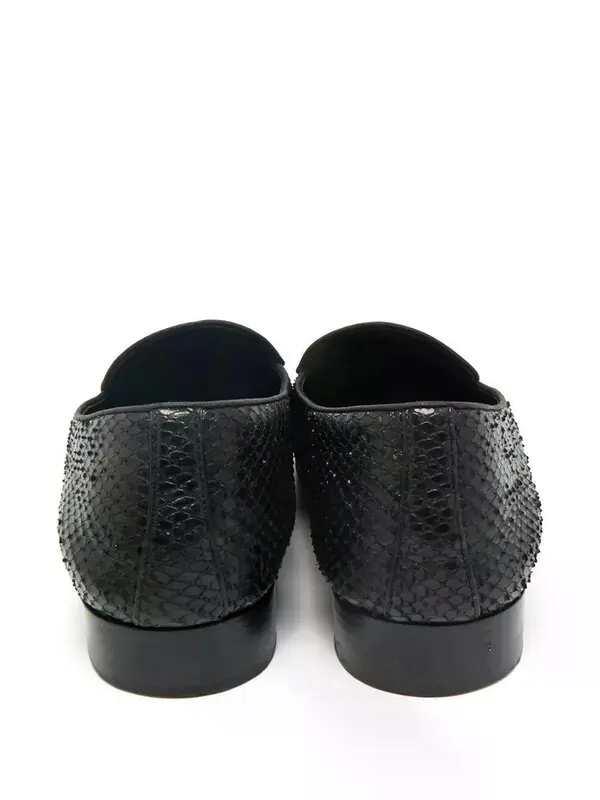 GIUSEPPE ZANOTTI Snakeskin-textured Loafers