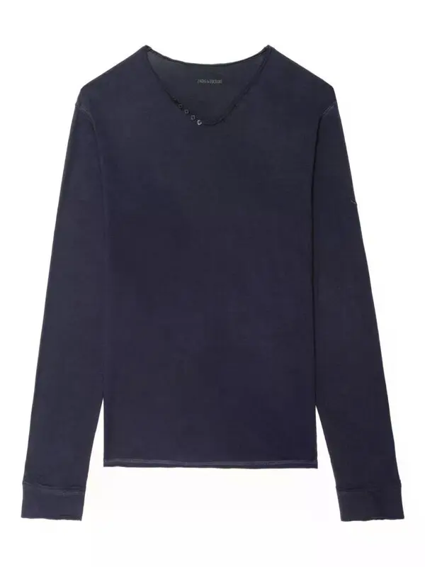 Zadig&Voltaire Monastir Henley T-shirt - Blue