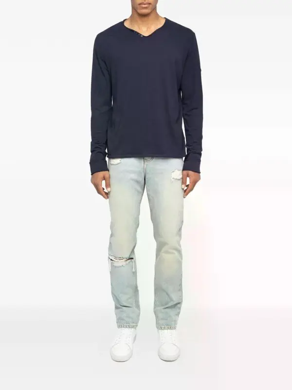 Zadig&Voltaire Monastir Henley T-shirt - Blue