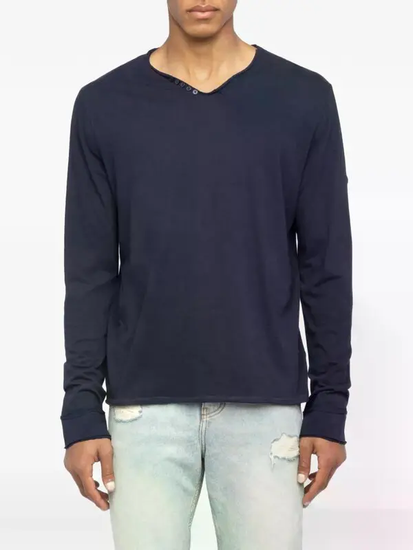 Zadig&Voltaire Monastir Henley T-shirt - Blue