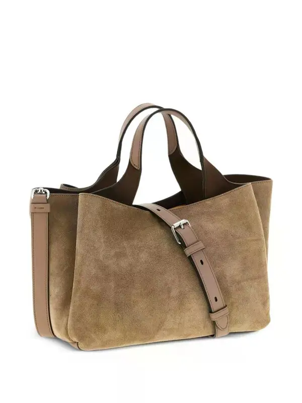 TOD'S Mini Apa Suede Tote Bag - Neutrals