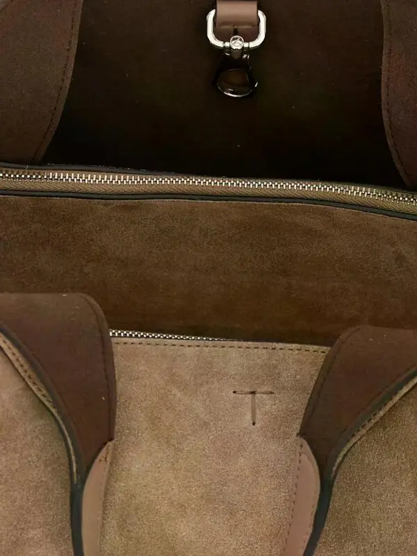 TOD'S Mini Apa Suede Tote Bag - Neutrals