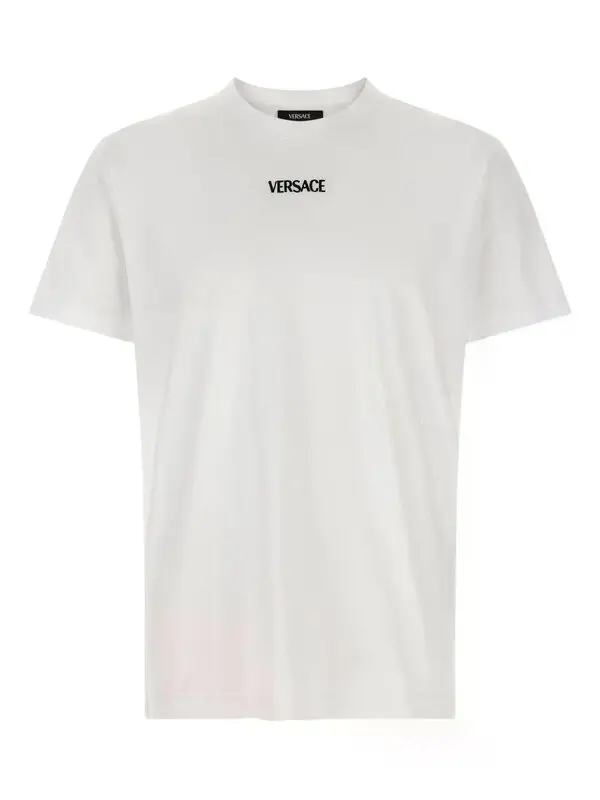 Versace Logo-embroidery Crew-neck T-shirt
