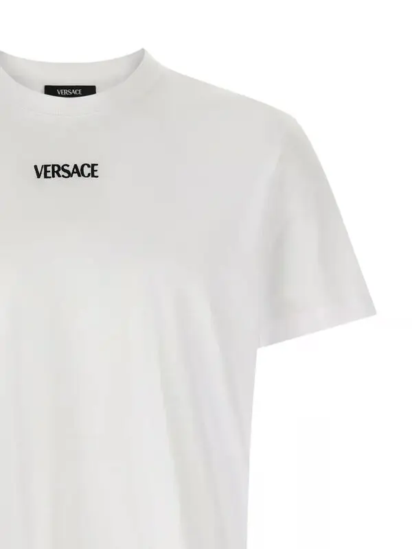 Versace Logo-embroidery Crew-neck T-shirt