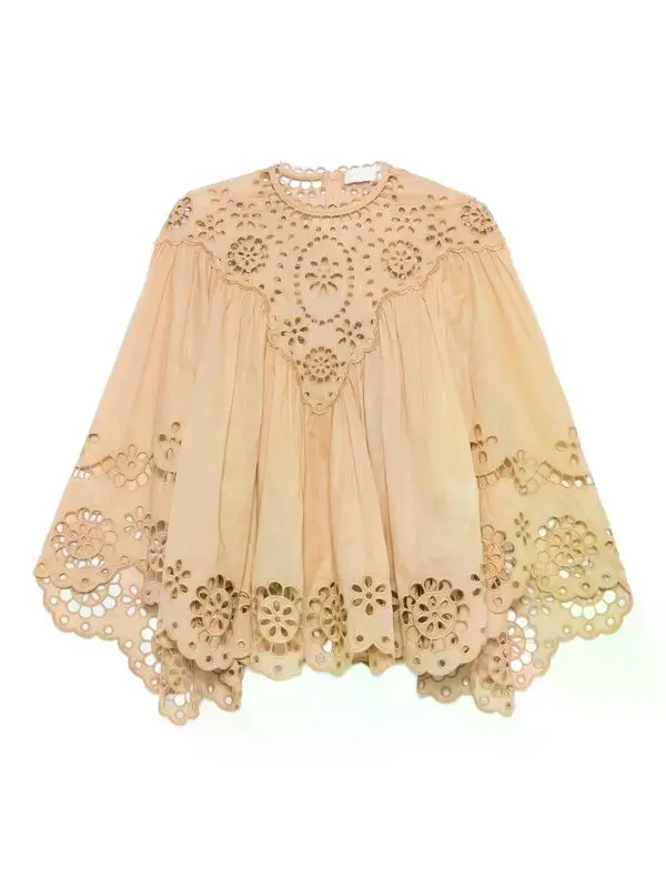 Zimmermann Awaken Embroidered Blouse - Neutrals